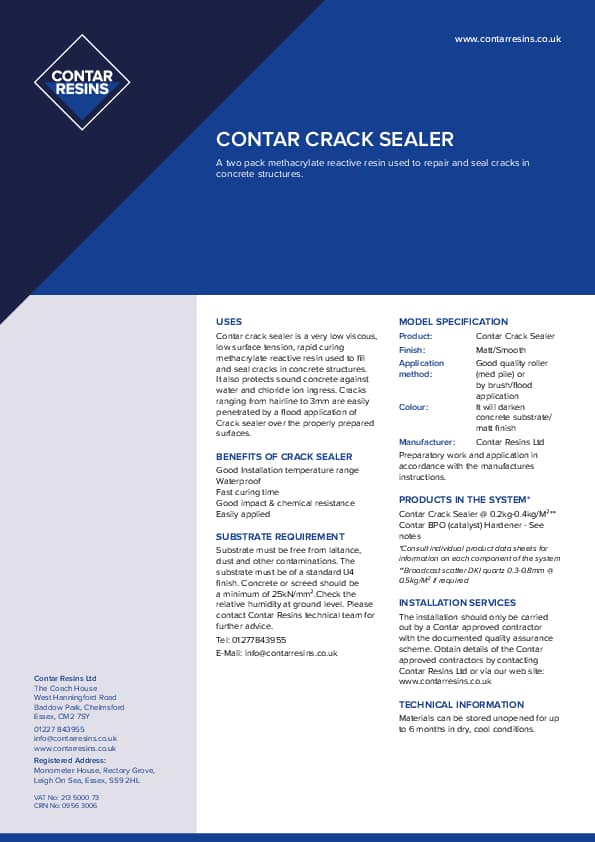 Specification Sheets - Contar Resins