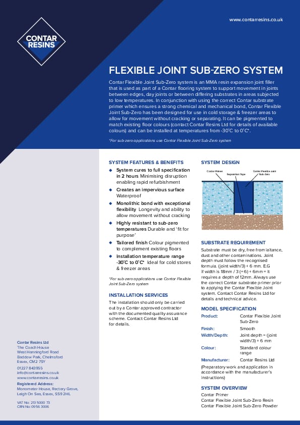 Specification Sheets - Contar Resins