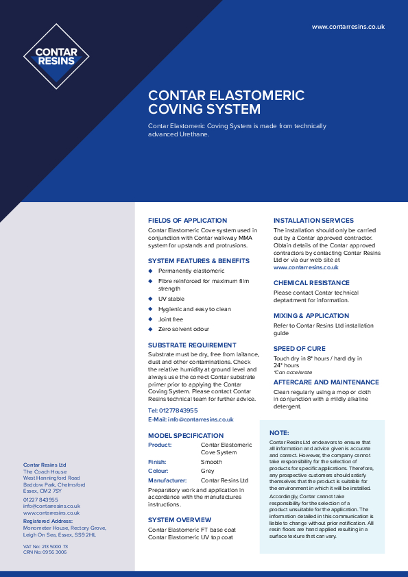 Specification Sheets - Contar Resins