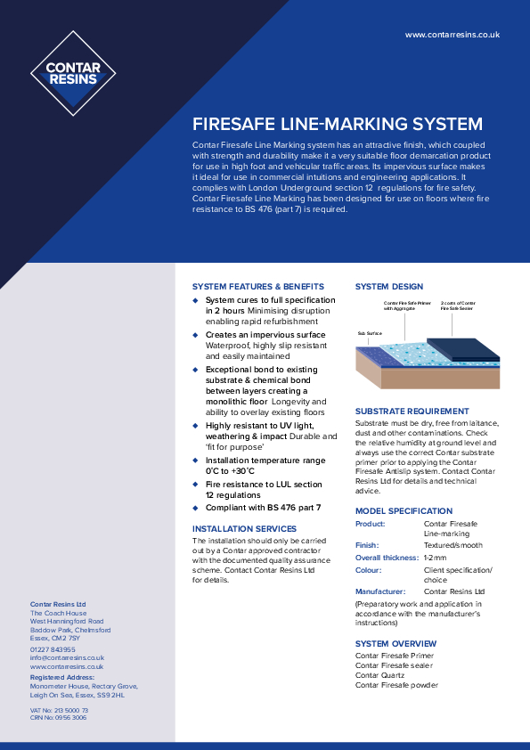 Specification Sheets - Contar Resins